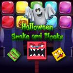 Play Halloween Snake and Blocks game online at Y8